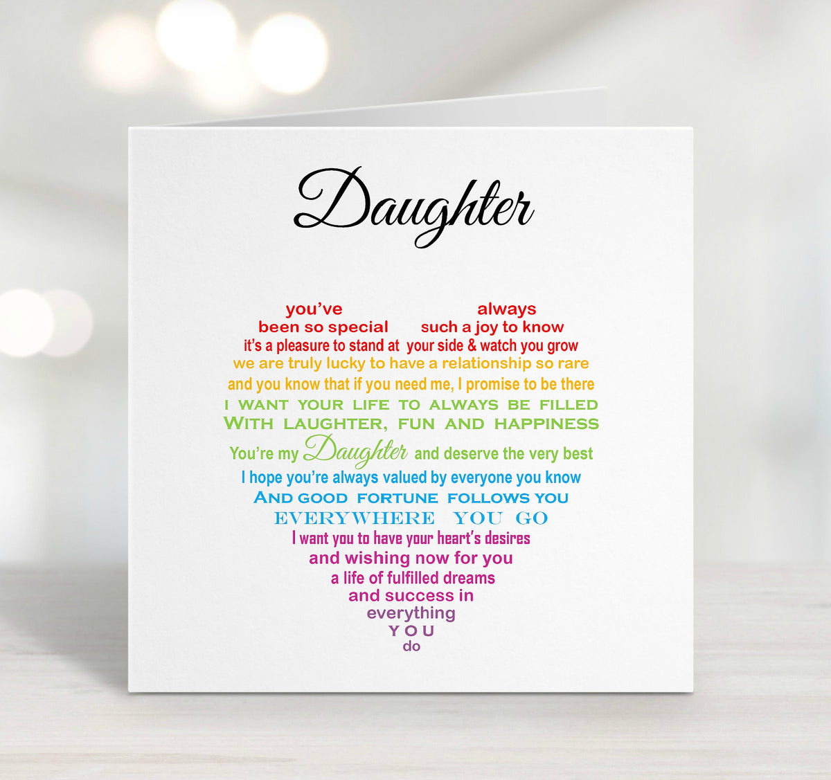 Daughter Card - Daughter Birthday, Graduation or Christmas Card ...