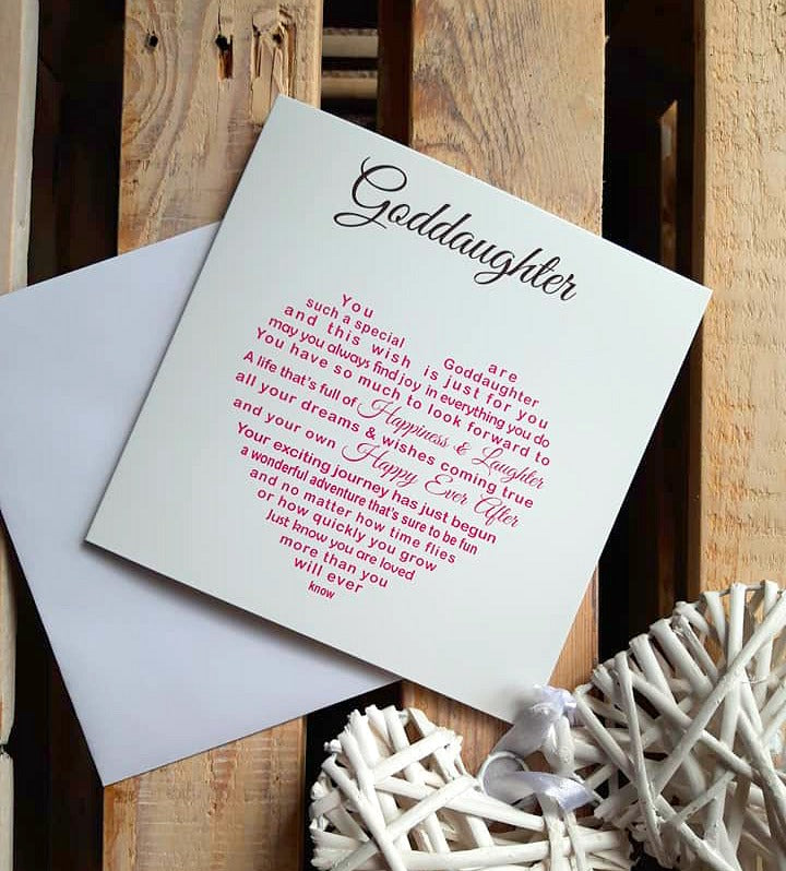 Goddaughter Card - Perfect for her Christening or Birthday – Unique ...