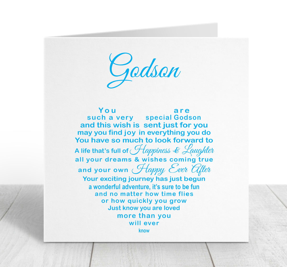 Godson Card - Perfect for his Christening or Birthday – Unique Word Designs
