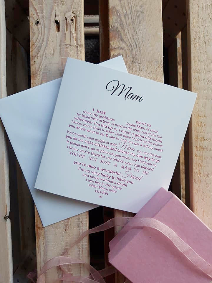 Mum Card - Mum Birthday Card, Mothers Day Poem, Mom, Mam – Unique Word ...